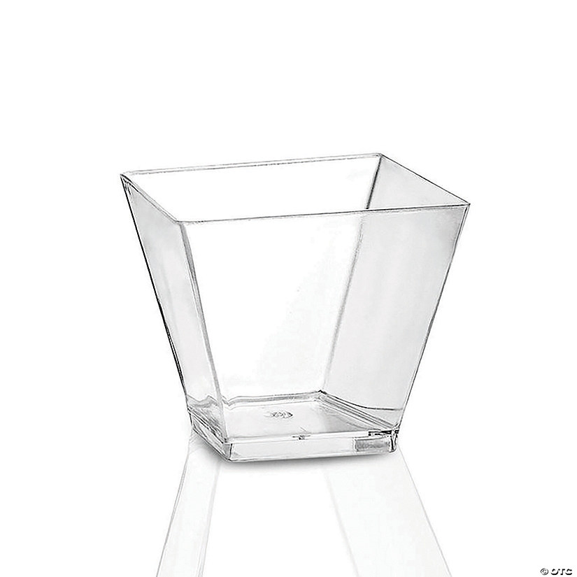 2 oz. Clear Plastic Mini Verrine Sample Cube Cups (144 Cups)