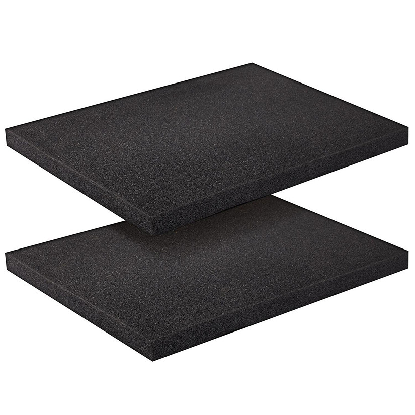 2-Pack Packing Foam Sheets - 16x12x1 Customizable Polyurethane Insert ...