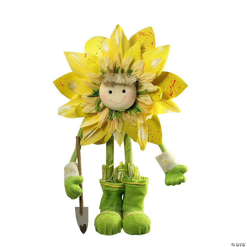 20.5" Spring Standing Sunflower Decorative Figure