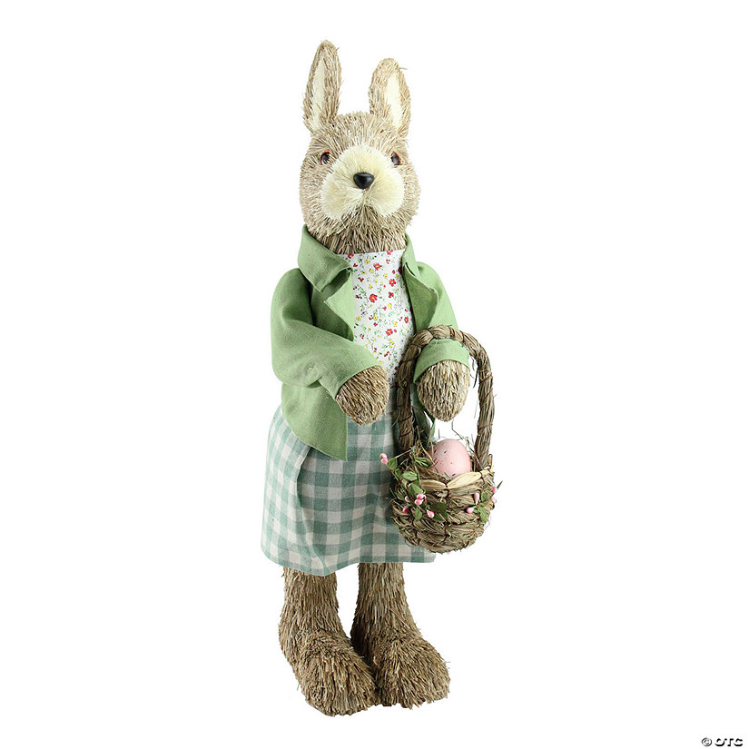 20" Easter Bunny Figure with Egg Basket