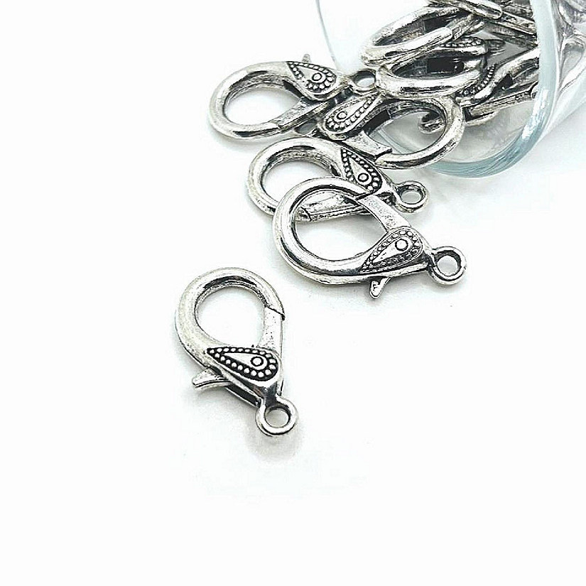 20 Pcs 16x31mm Silver Lobster Clasps