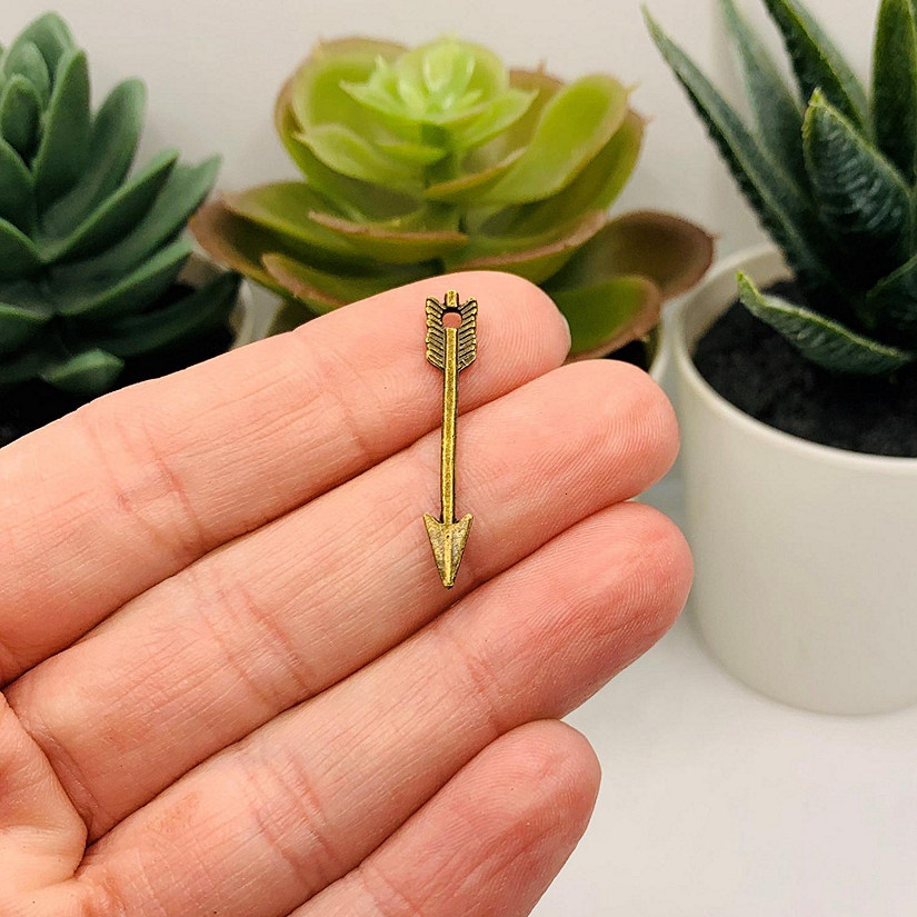 20 Pcs Bronze Arrow Charms