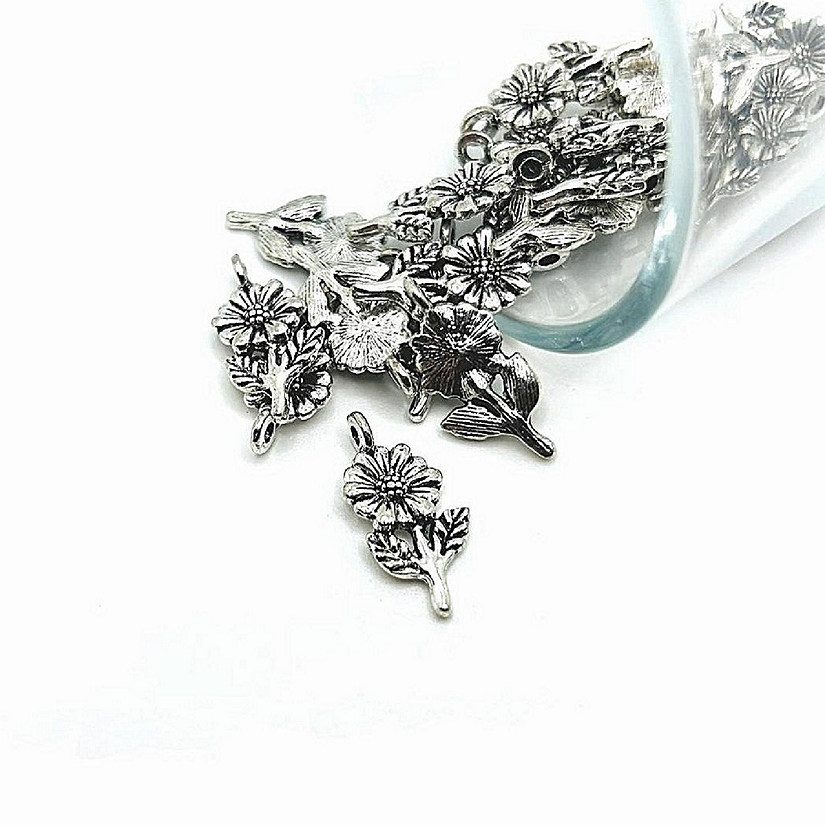 20 Pcs Chrysanthemum Flower Charms | Oriental Trading
