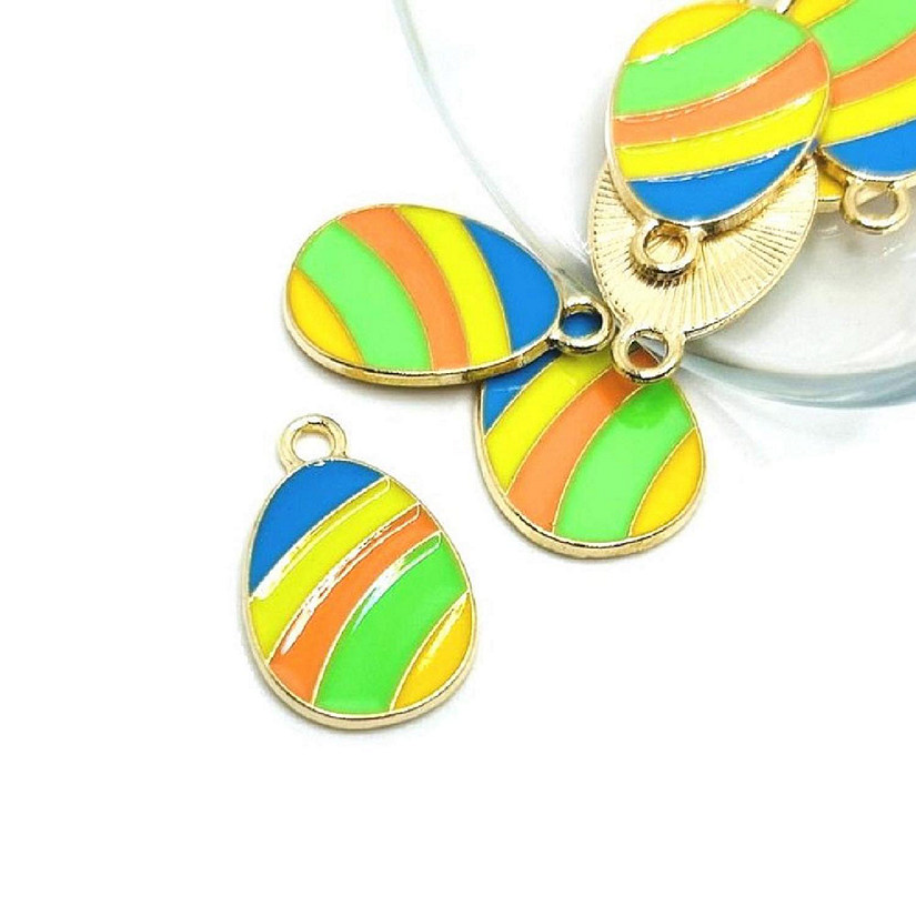 20 Pcs Colorful Retro Easter Egg Charms | Oriental Trading