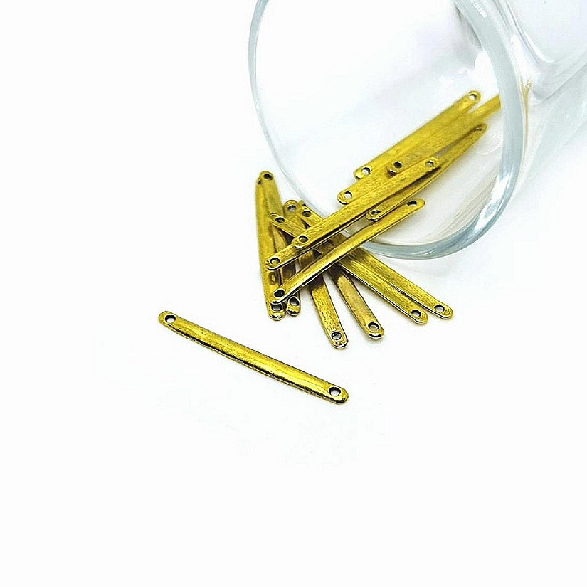 20 Pcs Gold Minimalist Bar Connectors | Oriental Trading