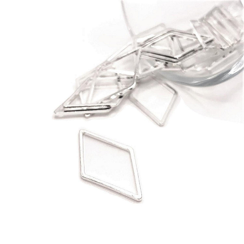 20 Pcs Rhombus Diamond Shape Charms | Oriental Trading