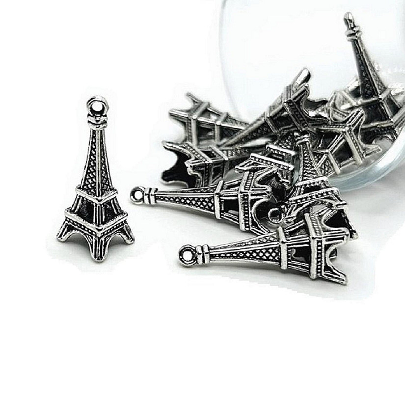 20 Pcs Silver Eiffel Tower 3D Charms | Oriental Trading