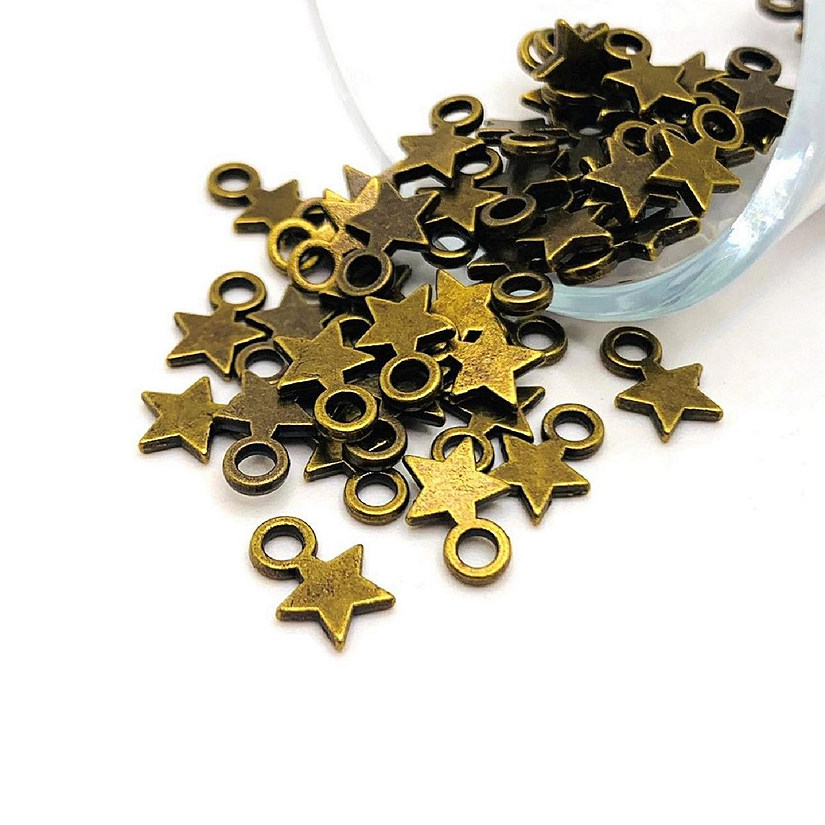 20 Small Bronze Star Charms | Oriental Trading