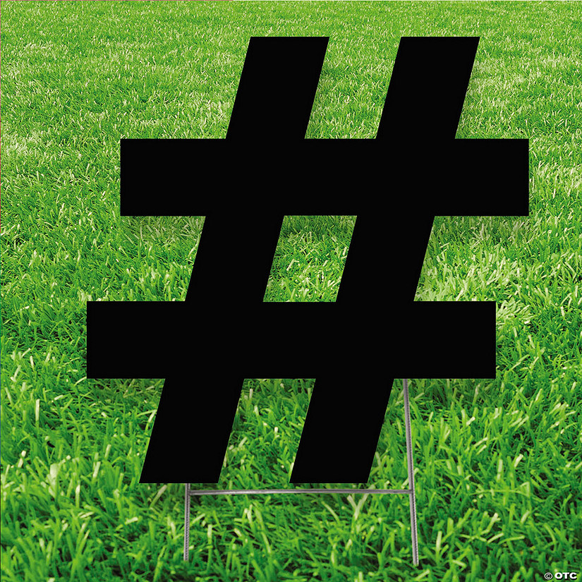 20" x 20" Hashtag # Yard Signs | Oriental Trading