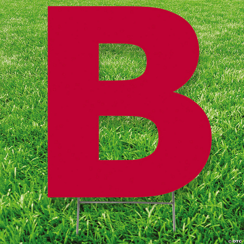 20" x 20" Letter B Yard Signs | Oriental Trading