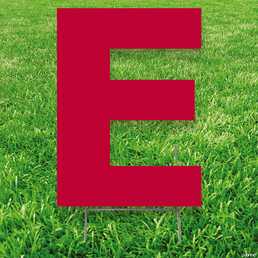 20" x 20" Letter E Yard Signs | Oriental Trading
