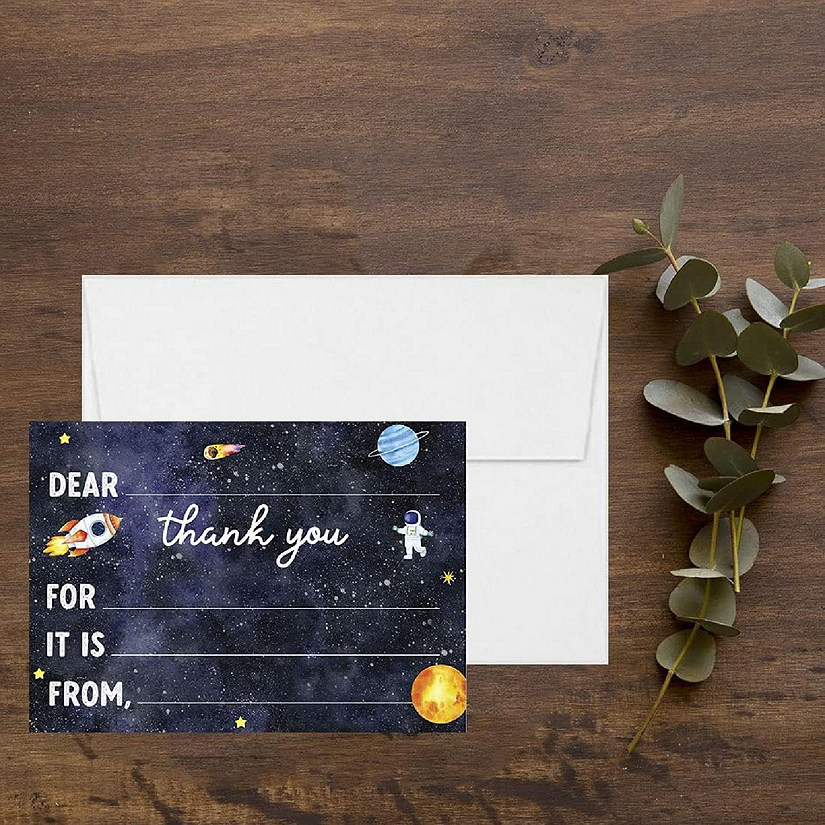 20Pcs Outer Space Blank Thank You Cards | Oriental Trading