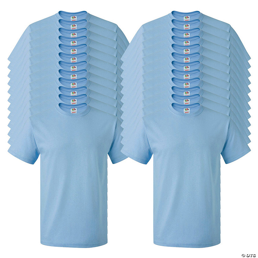 24 Light Blue Adults T-Shirts | Oriental Trading