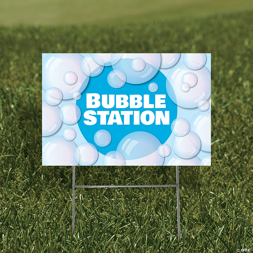 24" x 16" Bubble Station Yard Sign | Oriental Trading