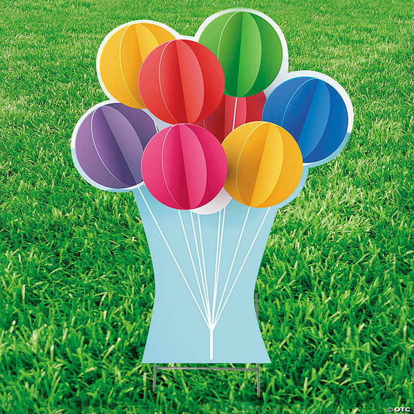 24" x 30" Balloons Yard Sign | Oriental Trading