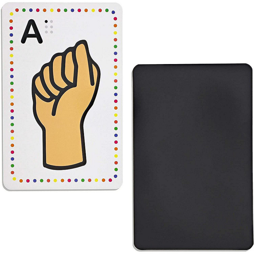 26-Count Magnetic Sign Language Alphabet Flash Cards with Gestures ...