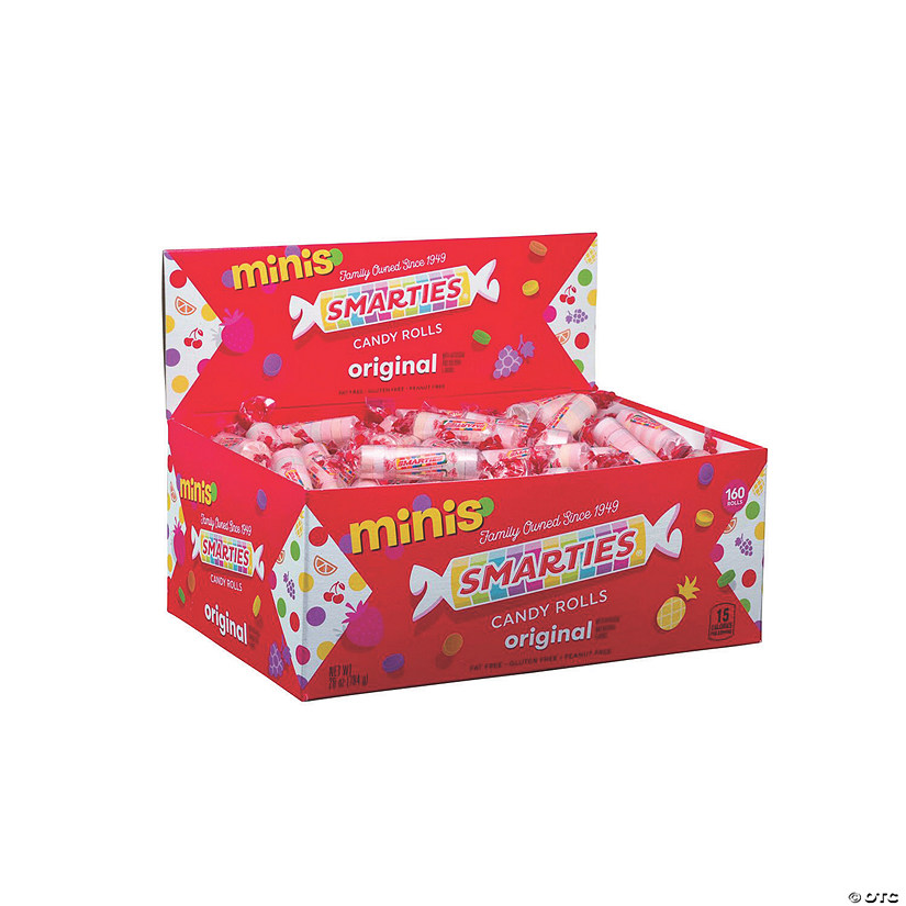 28 oz. Mini Multicolored Smarties® Hard Candy Rolls - 160 Pc ...