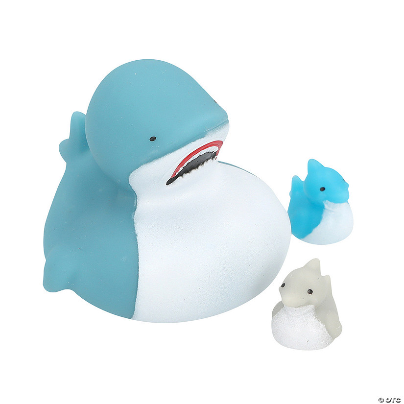 3/4" - 2" Micro & Regular Shark Rubber Duck Assortment - 36 Pc.