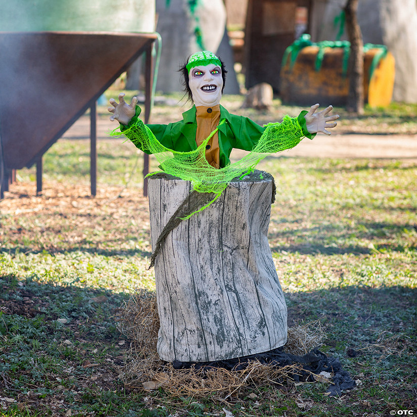 3 ft. Lifesize Creepy Man Jumping from Tree Animated Prop | Oriental ...