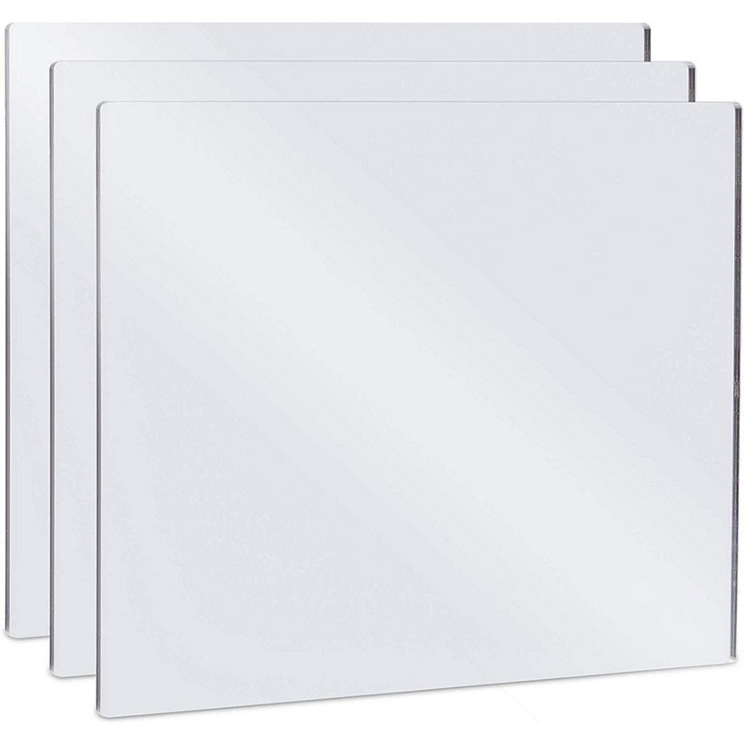 3 Pack Acrylic Mirror Sheets, Shatter Resistant (3mm, 10 x 8 in)