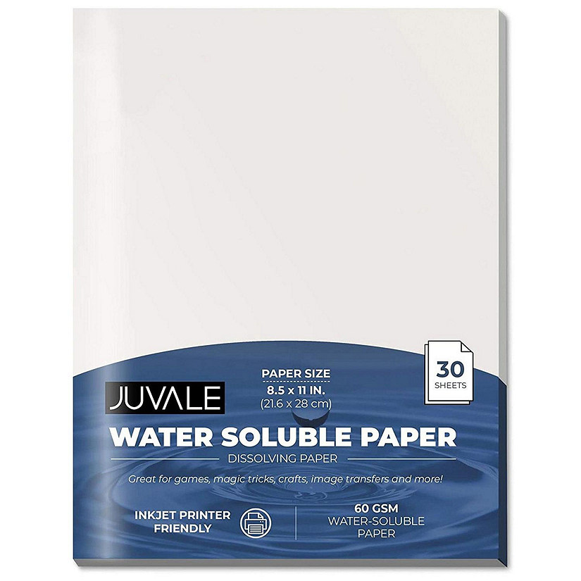 30 Sheets Water Soluble Paper, Dissolving Letter Size Paper, Printer ...