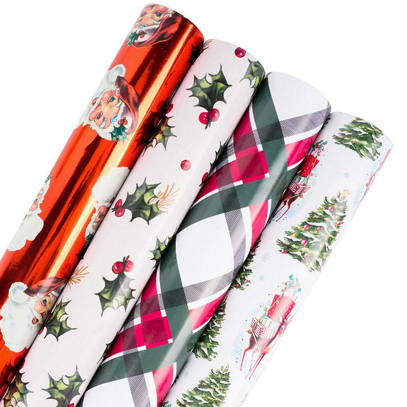 30" x 10' Wrapping Paper Bundle (4-pack) - Vintage Christmas | Oriental ...