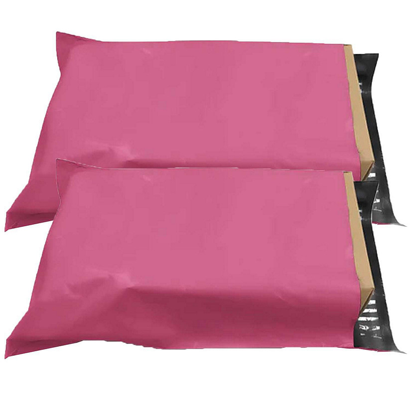300 Count 14.5 x 19 Pink Poly Bag Mailer Envelopes 2 Mil | Oriental Trading