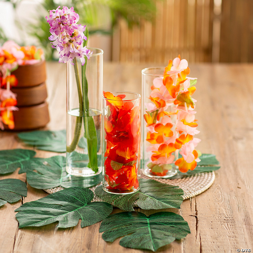 36 Pc. Elevated Luau Palm Leaf Centerpiece Kit for 4 Tables | Oriental ...