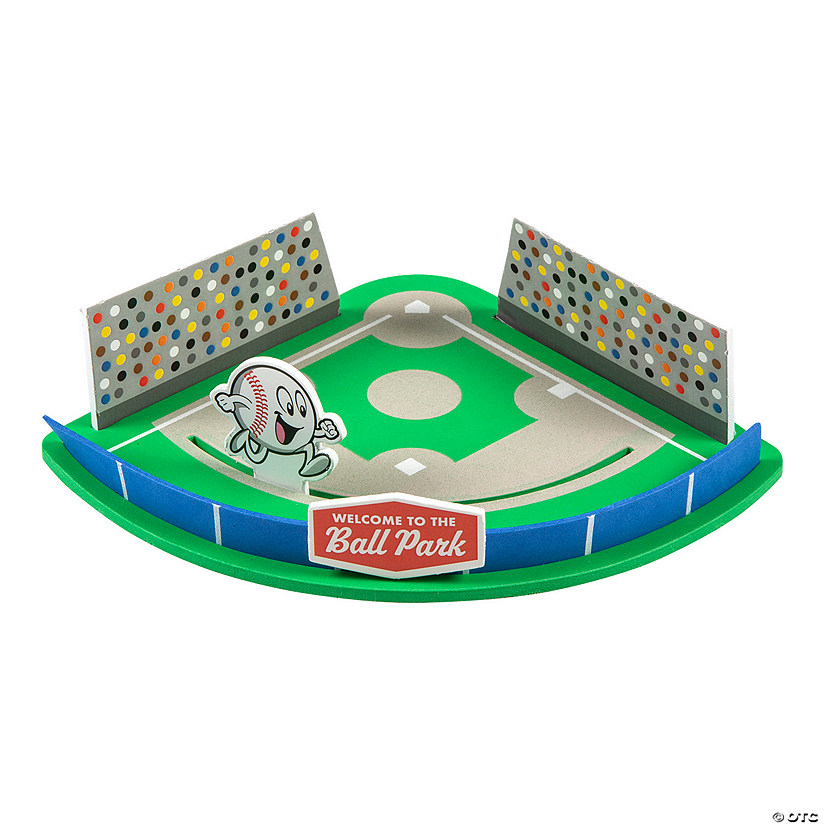 3D Baseball Field Craft Kit - Makes 12 - Discontinued