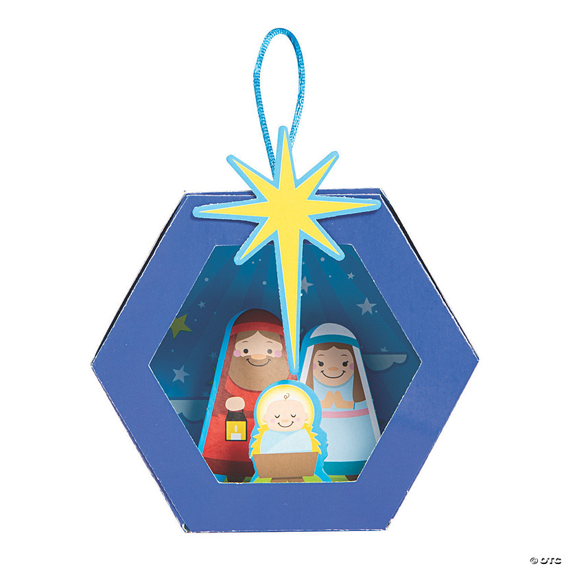 3D Nativity Christmas Ornament Craft Kit - Makes 12 - Discontinued