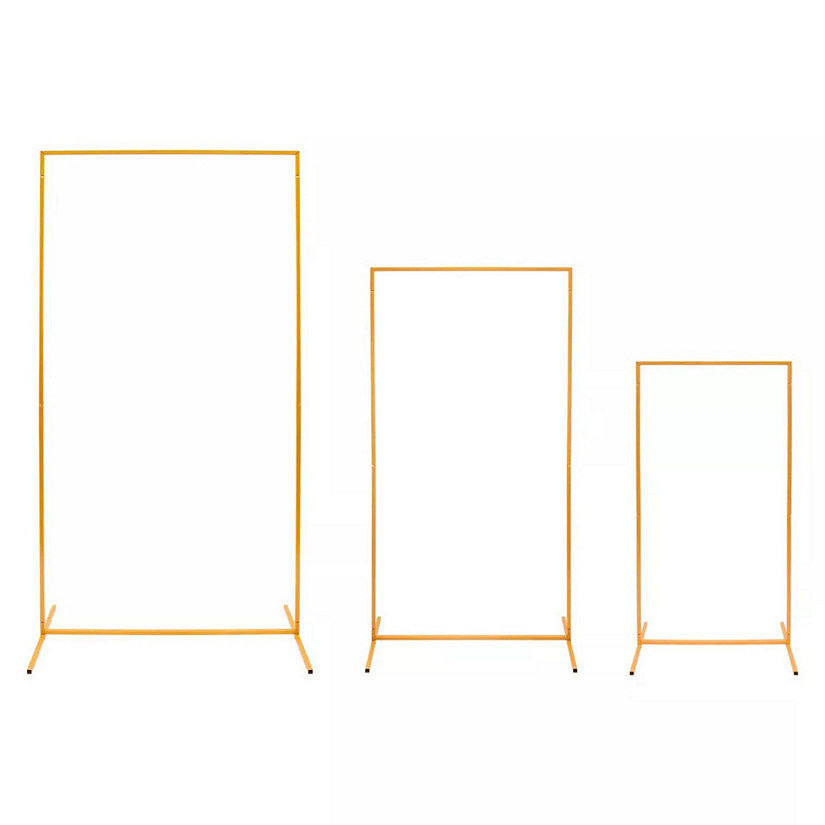 3Pcs Rectangular Balloon Frame Wedding Stand Gold Metal Backdrop Stand ...