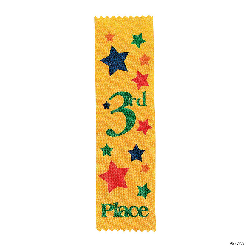 “3rd Place” Yellow Award Ribbons