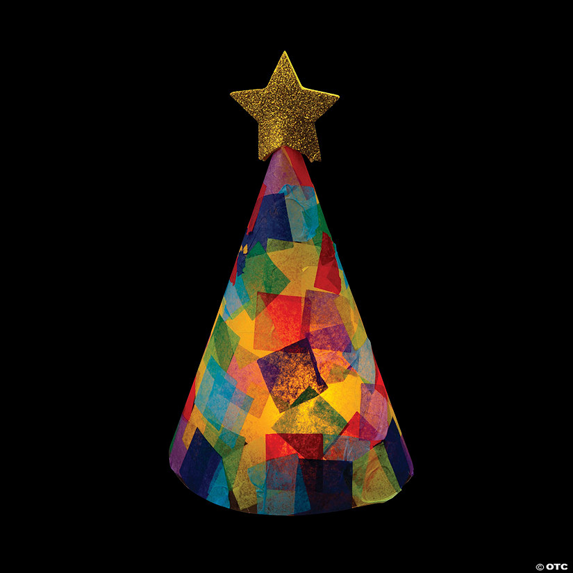 4 1/2" x 7 1/2" Light-Up Christmas Tree Tea Light Craft Kit - Makes 6