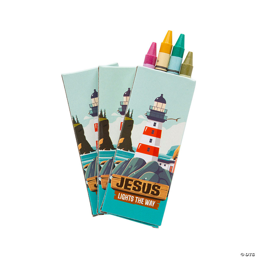 4-Color Rocky Beach VBS Crayon Boxes - 12 Boxes | Oriental Trading
