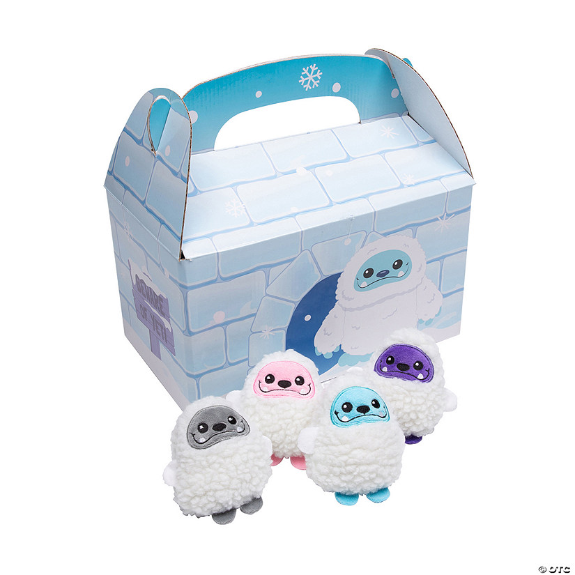 4" Mini Stuffed Yeti Characters with Igloo House Kit - 25 Pc ...