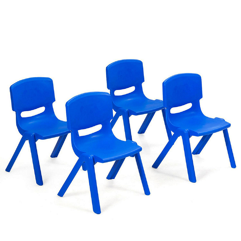 4-pack Kids Plastic Stackable Classroom Chairs Indoor/Outdoor ...