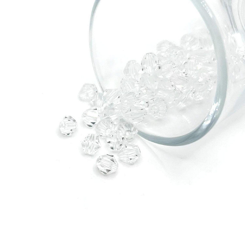 4 Strands 6x6mm Clear Bicone Beads | Oriental Trading
