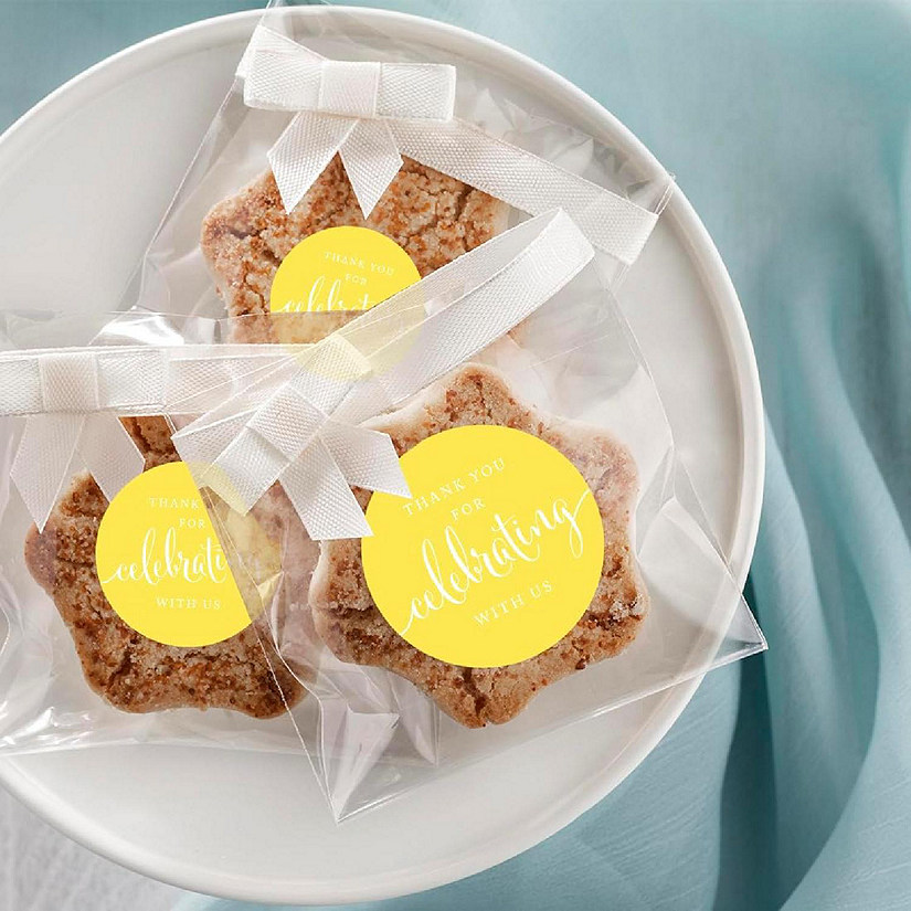 40PK Yellow Circle Thank You Gift Labels | Oriental Trading