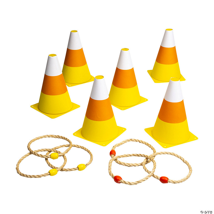 5 1/4" x 8" Fall Candy Corn Cone Style Toss Game Set - 12 Pc ...