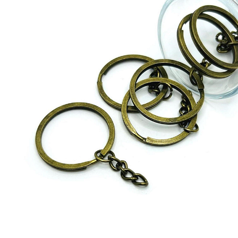 50 Pcs Bronze Split Ring Key Chain Bases