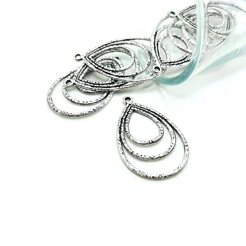 50 Pcs Silver Triple Teardrop Pendants | Oriental Trading