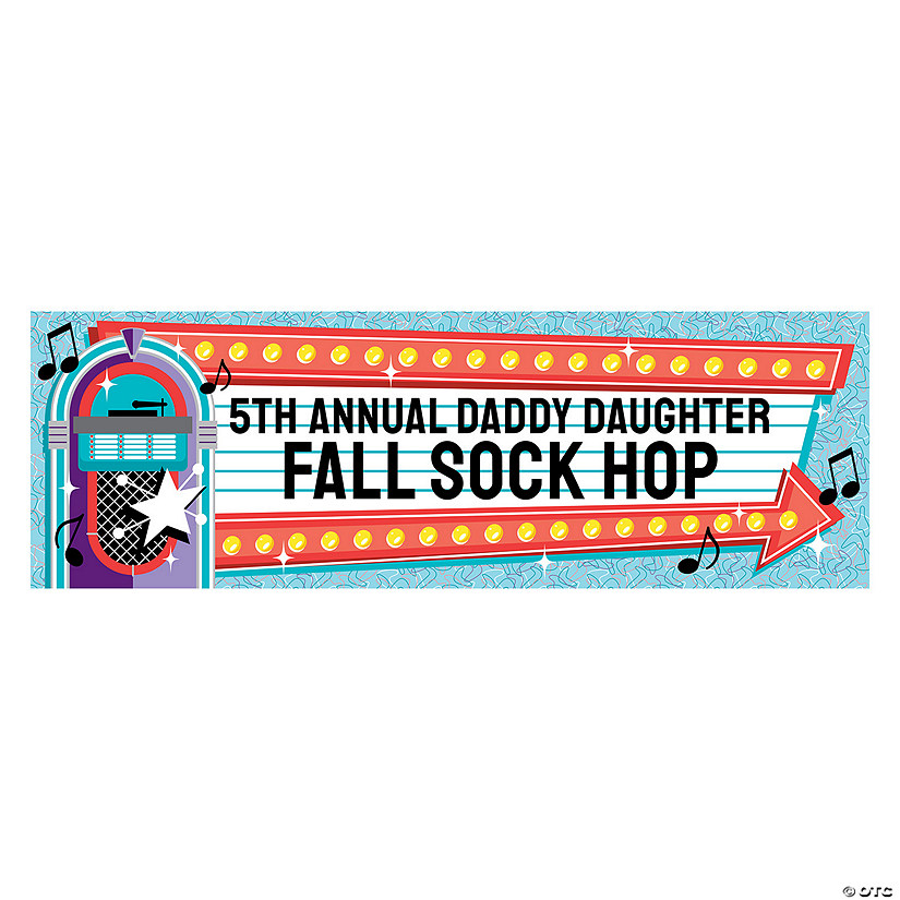 50s Diner/Sock Hop Custom Banner | Oriental Trading