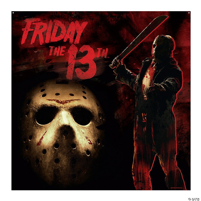 6 ft. x 6 ft. Friday the 13th™ Jason Polyester Backdrop Banner ...
