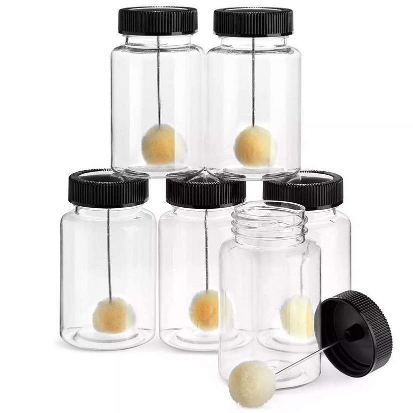 6-Pack Clear Bottle Wool Daubers with Ball Brush, Plastic Empty Bottle ...
