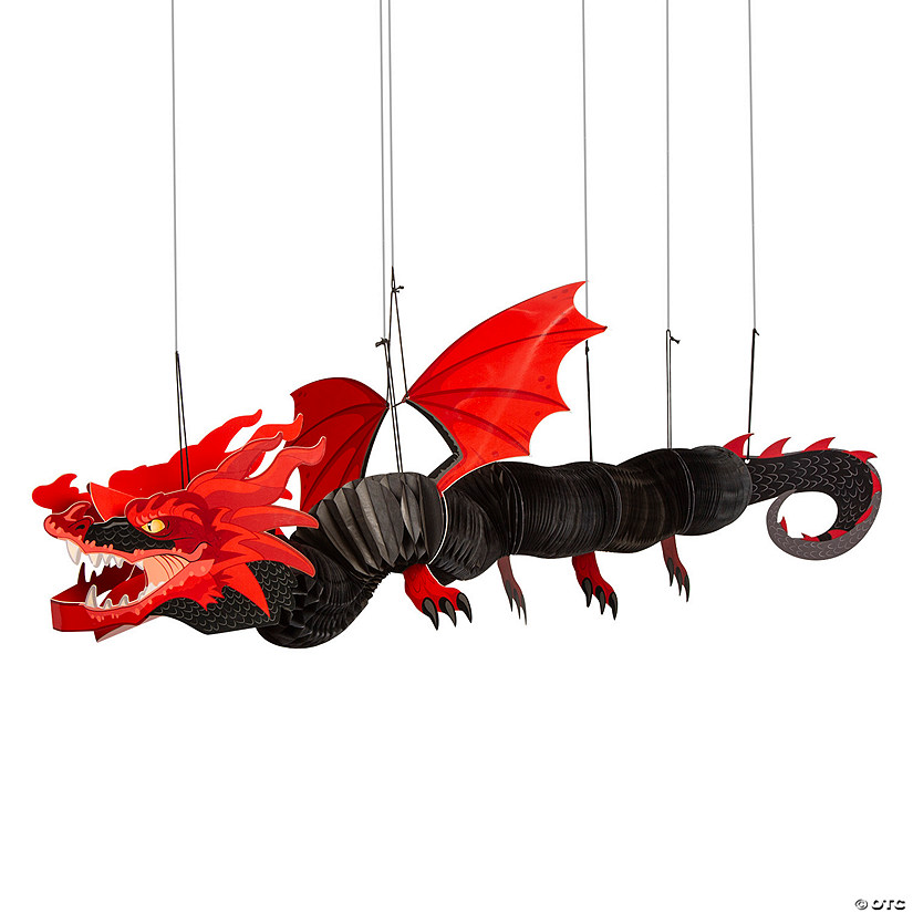 68" Dragon Party Dragon in Flight Ceiling Decoration | Oriental Trading