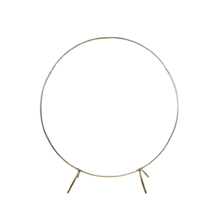 7.5ft Gold Metal Wreath Round Backdrop Stand | Oriental Trading