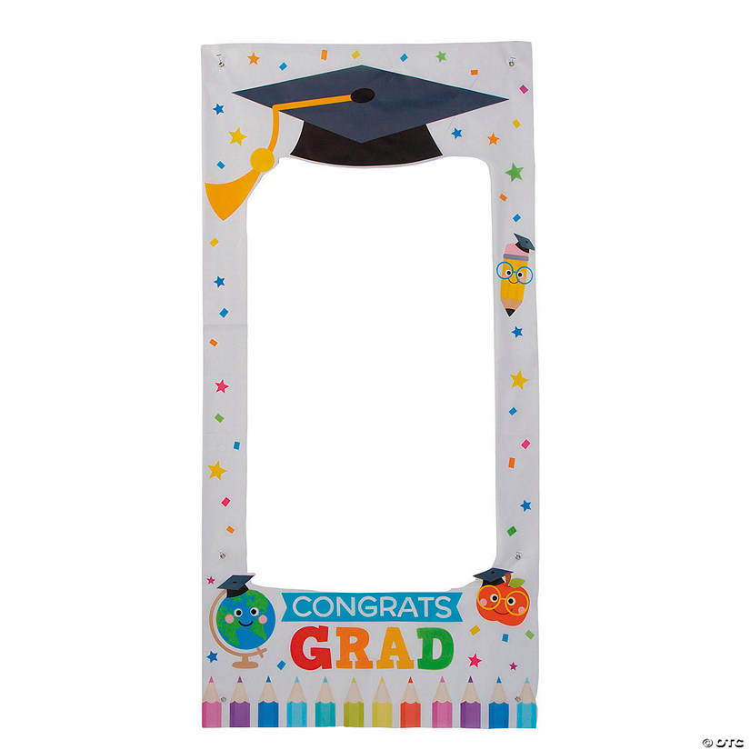 70 3/4" Elementary Grad Polyester Doorway Photo Frame Decoration ...
