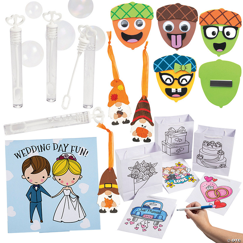72 Pc. Kids Fall Wedding Activity Kit for 12