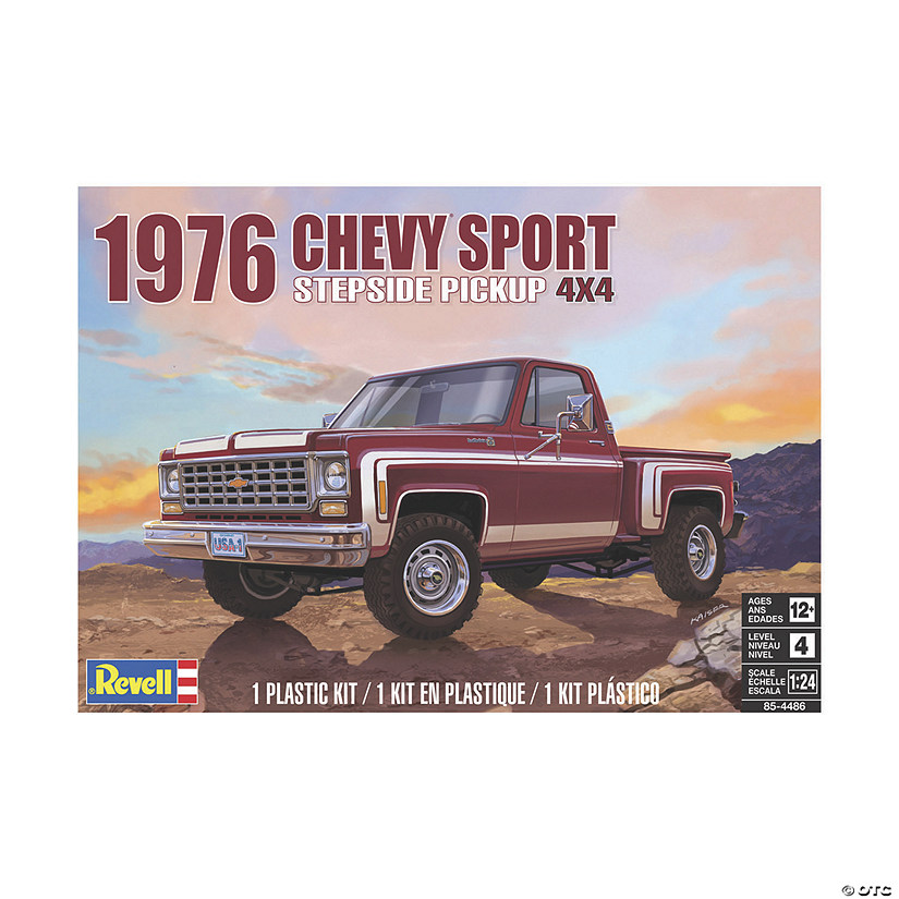 76 Chevy Sport Stepside Pickup 4x4 Plastic Model Kit