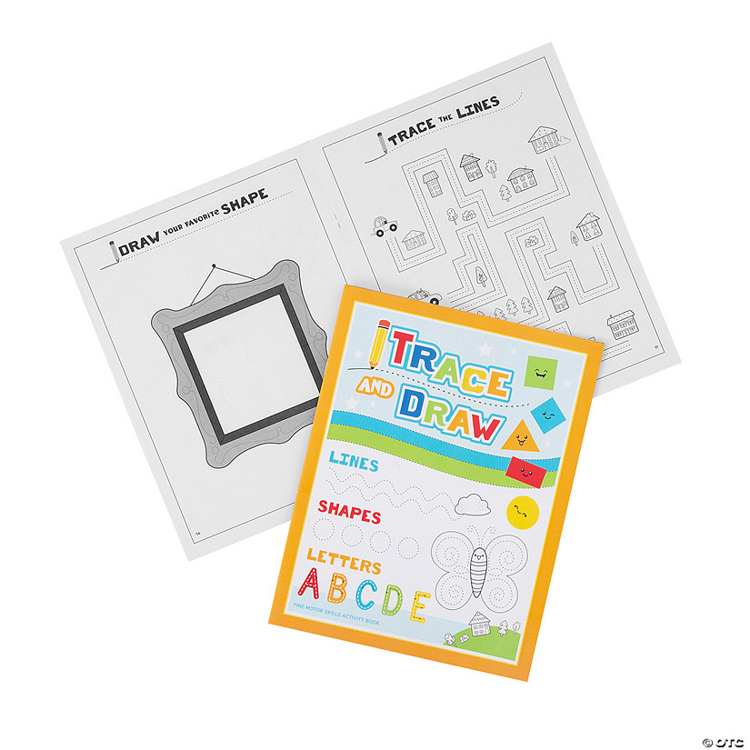 8 1/2" x 11" Fine Motor Skills Trace & Draw Activity Book - 15 Pc ...